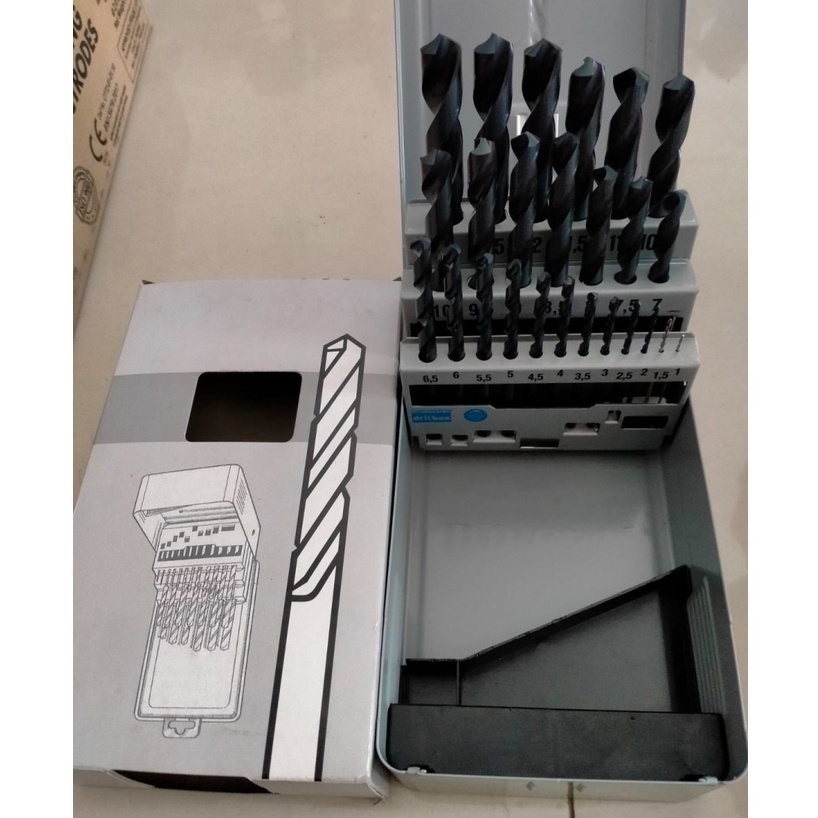 Jual Nachi Mata Bor Besii HSS SET 25 PCS (25PCS) 1-13mm / 1-13 x 0.5 mm ...