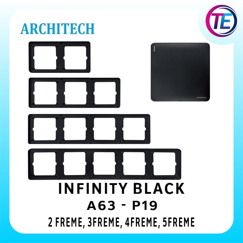 Jual Architech Infinity Black FRAME / BINGKAI Stop Kontak / SAKLAR A63-P19 | Shopee Indonesia