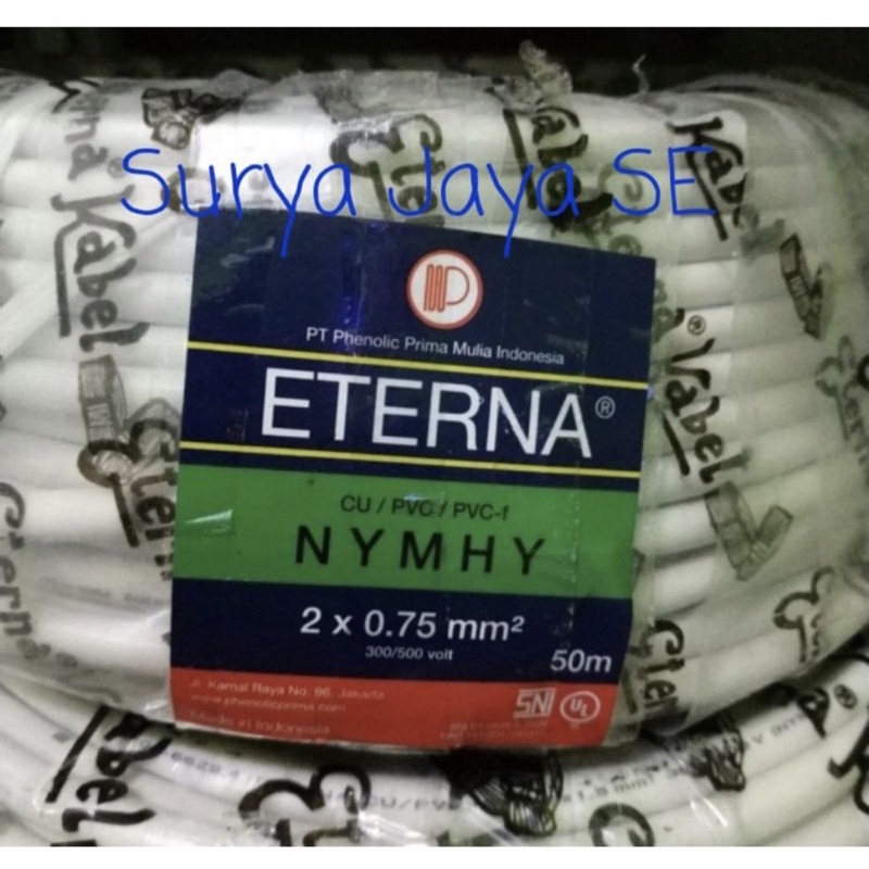 Jual Kabel Listrik NYMHY 2X0,75 Kabel NYMHY 2X0.75 Eterna Meteran SNI LMK | Shopee Indonesia