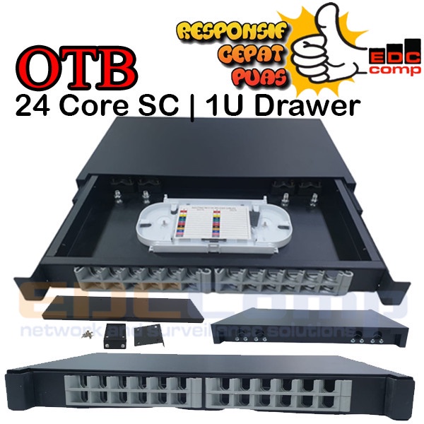 Jual Fiber Optic OTB 24 Core SC | 1U Drawer ODF OTB 24 Core Kosong ...
