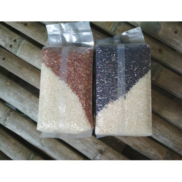 Jual Beras mix 2 warna beras merah dan putih ORGANIK BOTANIK vakum ...