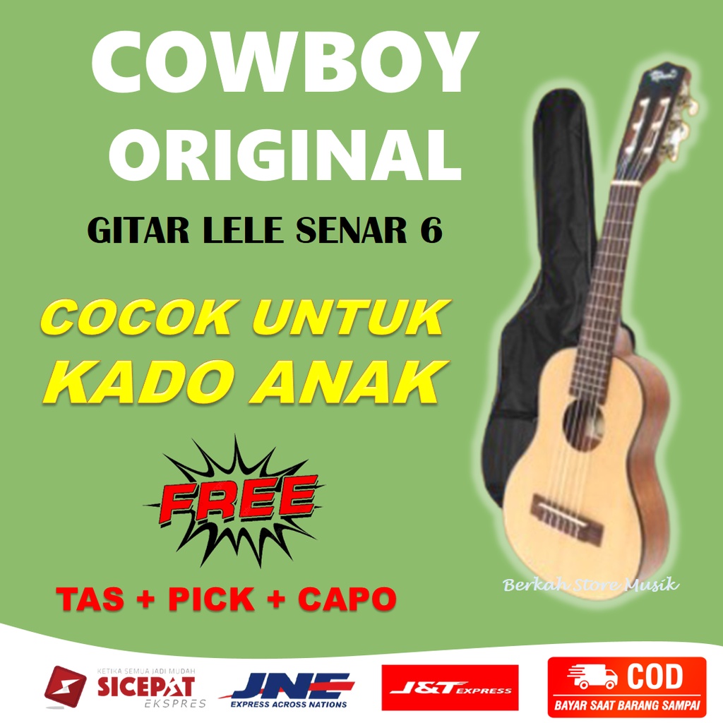 Jual Gitar Mini Kecil Guitalele Gitar Lele Gitarlele Senar 6 Cowboy ...