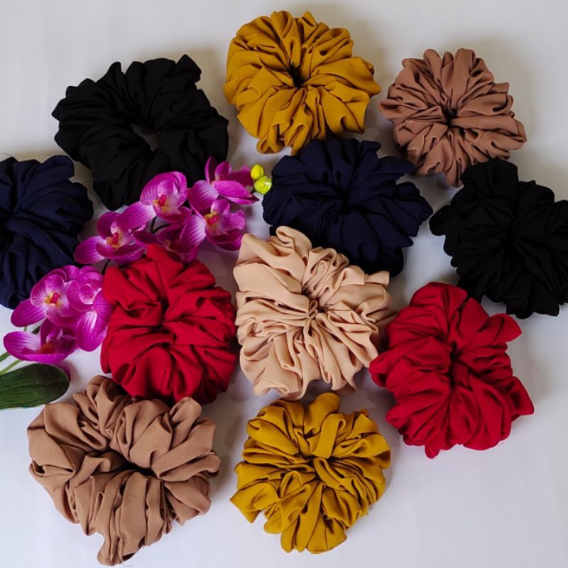 Jual SCRUNCHIE - IKAT RAMBUT HIJAB - CEPOL HIJAB POLOS - WARNA RANDOM ...