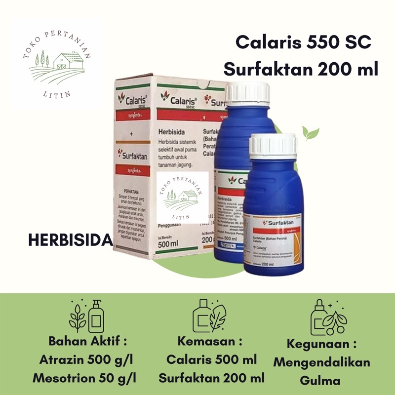 Jual Calaris 550 SC 500ml + Surfaktan 200ml (Herbisida) Mengendalikan ...