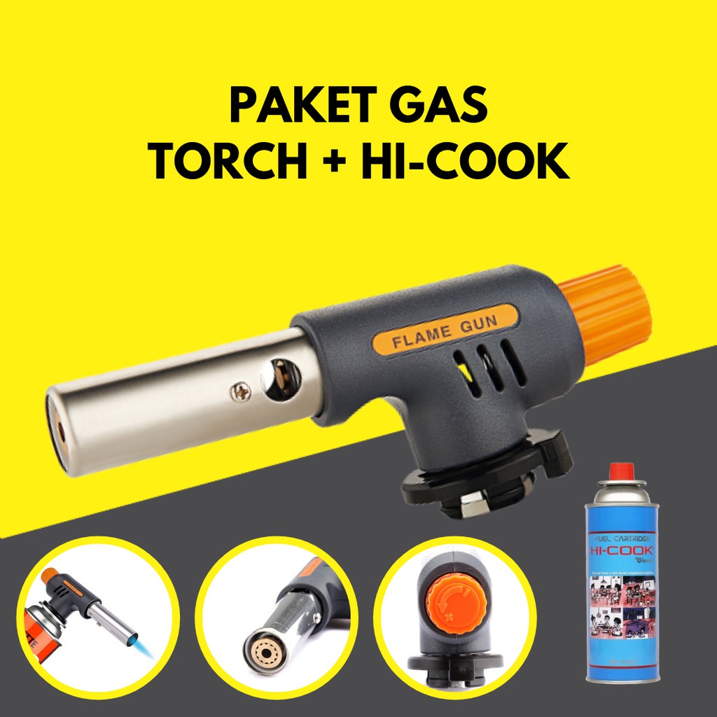 Jual [Gas Khusus Pulau Jawa] Flame Gun Original Portable Gas Torch Hi ...