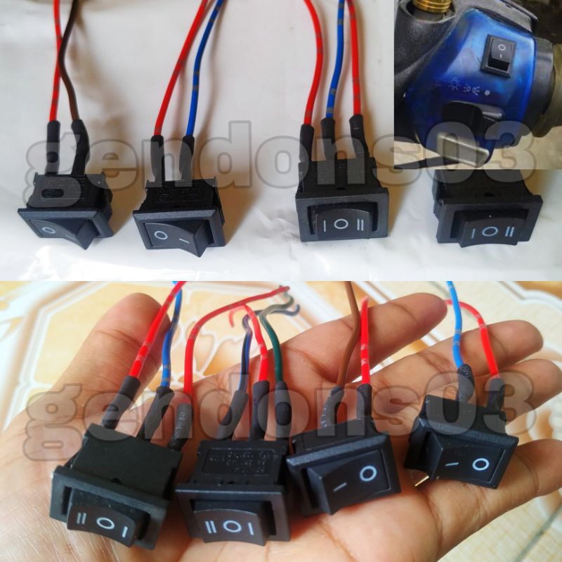 Jual Saklar ON/OFF Lampu Motor Universal 3 fungsi 3in1/2in1 | Shopee ...
