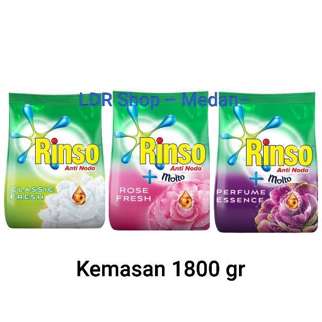 Jual Detergent RINSO bubuk 1.8 KG Indonesia|Shopee Indonesia