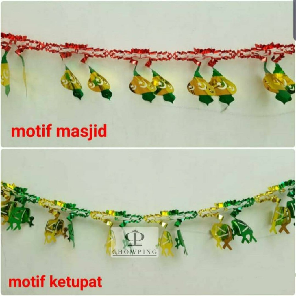 Jual Banner / Garland Gantung 2D Selamat Hari Raya Idul Fitri / Lebaran ...