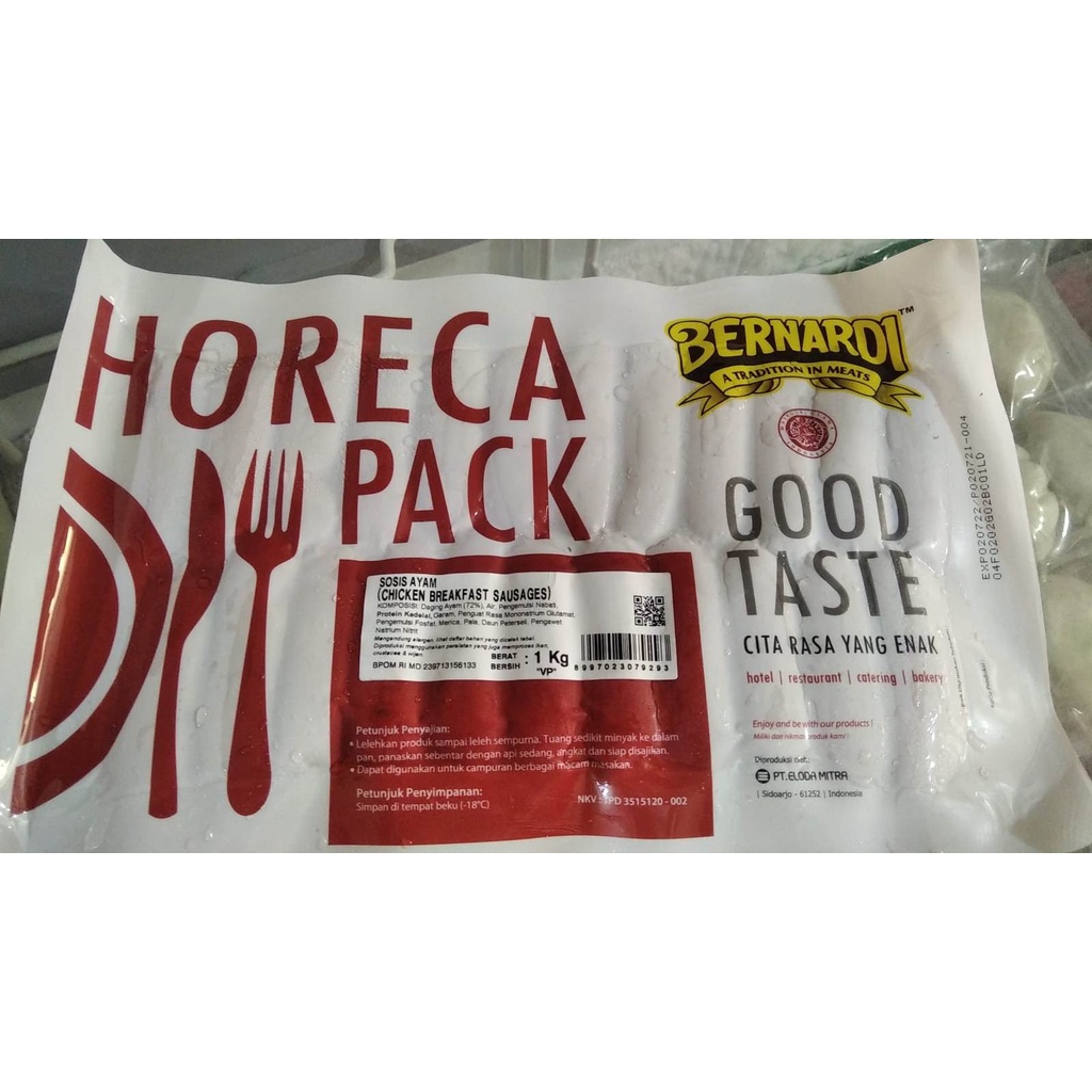 Jual BERNARDI CHICKEN BREAKFAST SAUSAGE VP 1 KG / SOSIS AYAM VALUE PACK ...