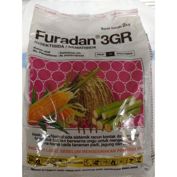 Jual FURADAN 3GR KEMASAN PABRIK 2 KG INSEKTISIDA NEMATISIDA PENGENDALI ...