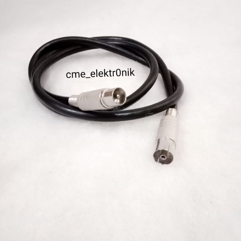 Jual kabel antena tv jack male to female kabel antene jack cewe cowo jack antena set top box ...