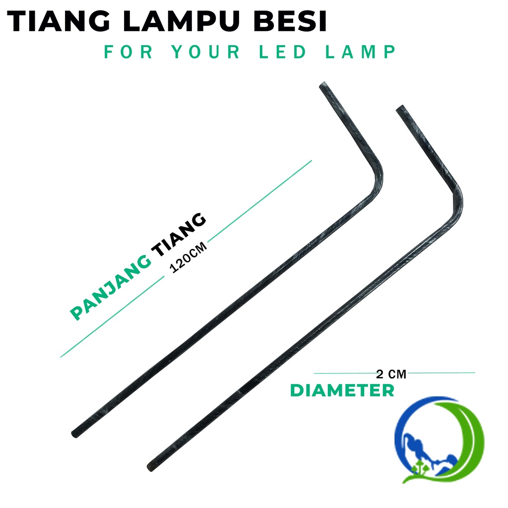 Jual Tiang lampu LED Besi Aquarium panjang 120cm diameter 2cm | Shopee ...