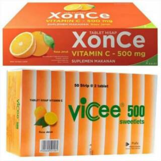 Jual HARGA PER TABLET !! Vicee & XonCe Vitamin C Jeruk 500 Mg | Shopee ...