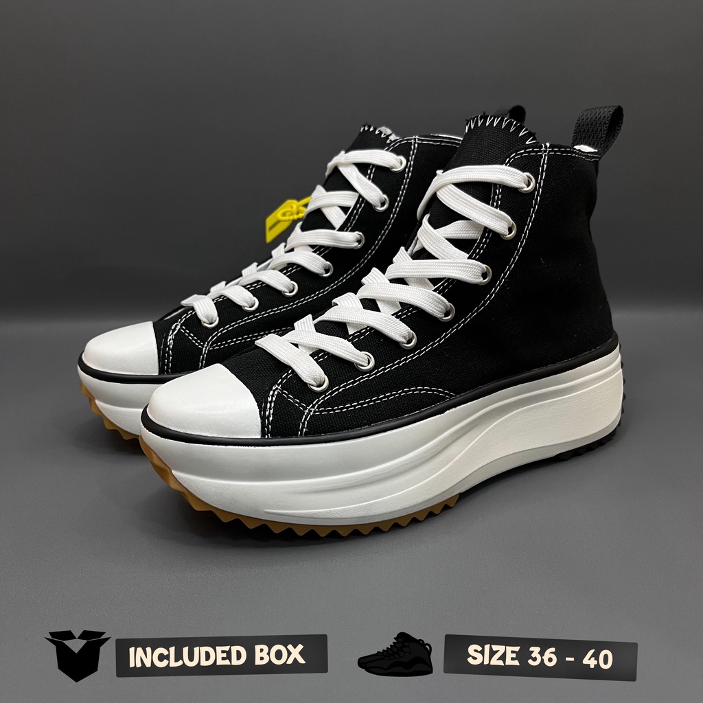 Jual Sepatu Converse Run Star Hike Lugged Black White Sepatu Wanita ...