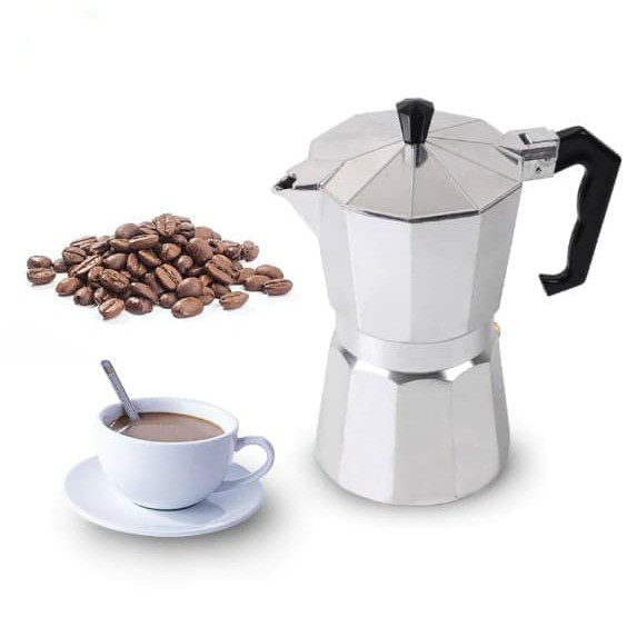 Jual Coffee Maker Teko Kopi Espresso Moka Pot Alumunium 150 dan 300 ml untuk 3-6 Cup YES676 ...