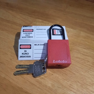 Jual LOTOTO LS32 Merah Gembok Safety Loto Padlock Safety Lockout Tagout ...