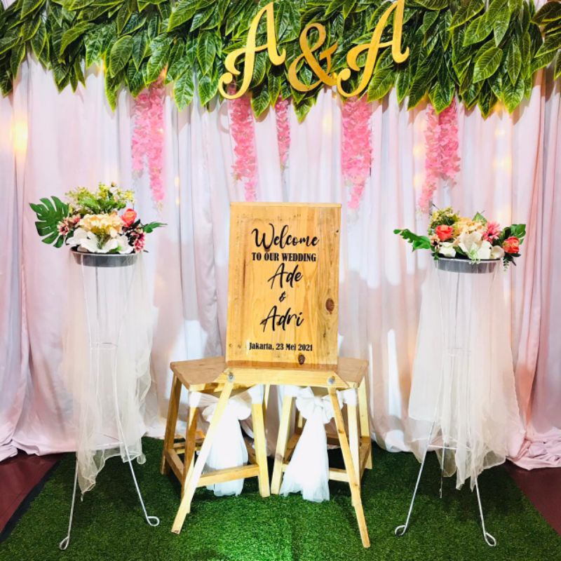Jual Backdrop Lamaran simple/Engagement/akad/dekorasi murah | Shopee ...