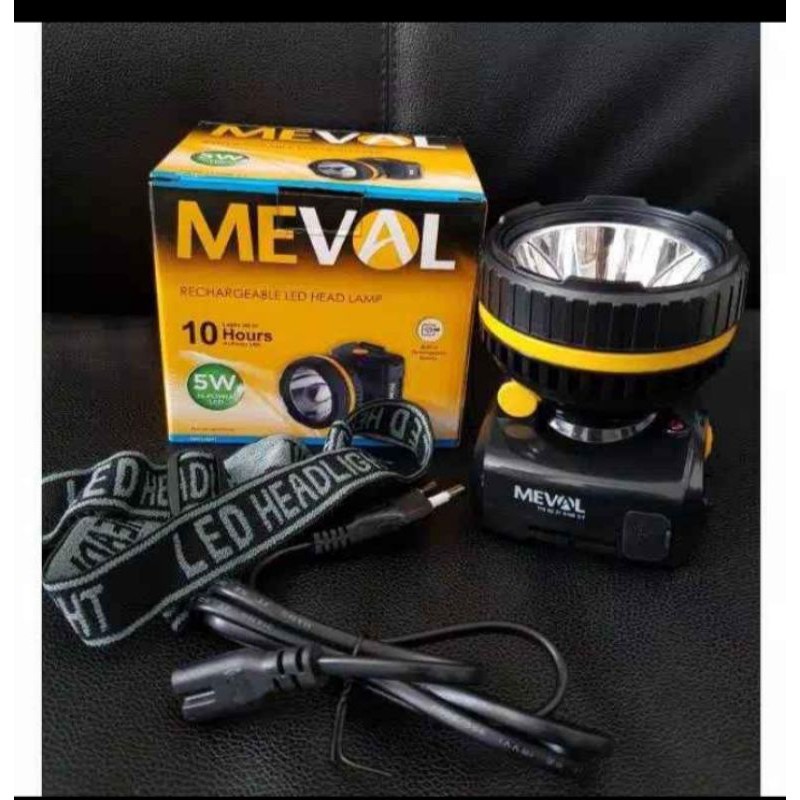 Jual senter kepala MEVAL 5 Watt JUMBO ( super terang ) | Shopee Indonesia
