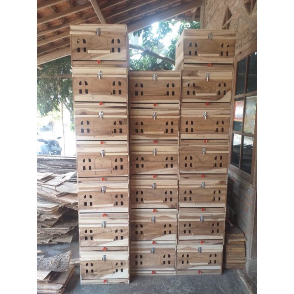 Jual PAGUPON GUPON KANDANG BURUNG DARA MERPATI KAYU JAWA | Shopee Indonesia