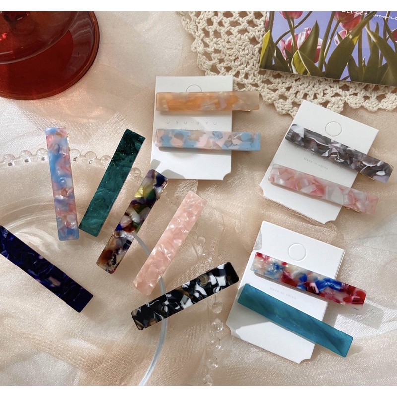 Jual Emily Korean Acrylic Hairpin Pastel Elegant Style | Jepit Poni ...