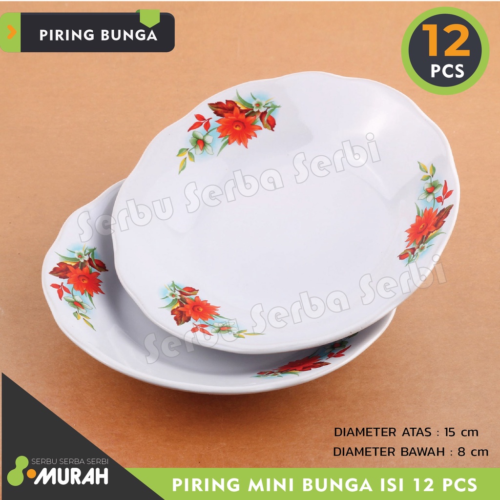 Jual (6 Pc) Piring Makan 6" Keramik Rose I Piring Kecil I Piring ...