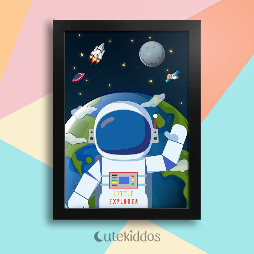 Jual Hiasan Dinding Kamar Anak Astronaut Poster Motif Space Luar ...