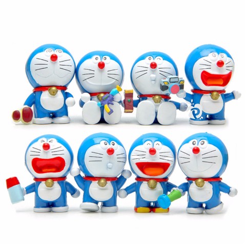 Jual Doraemon A Figure Set 8 Mainan Pajangan Miniatur Hiasan Topper ...