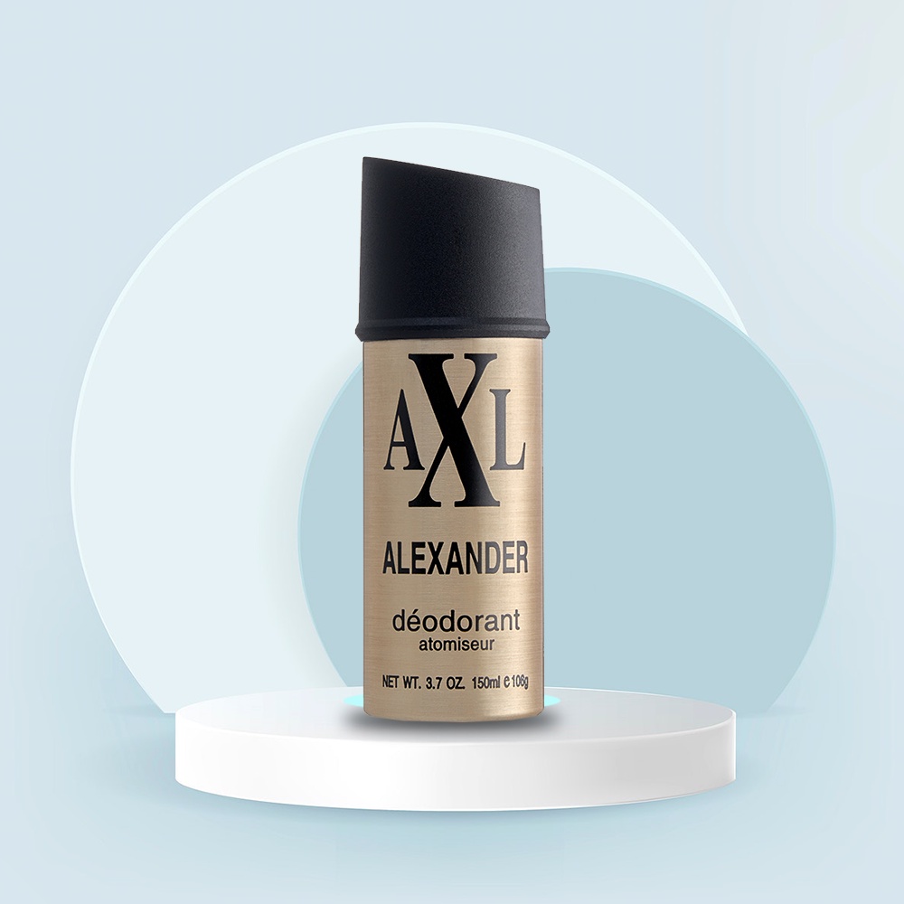 Jual AXL ALEXANDER DEODORANT SPRAY 150ML GOLD | Shopee Indonesia