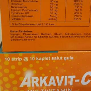 Jual arcavit c seperti selkom c/comvit c/samcorbex multivitamin c500mg ...