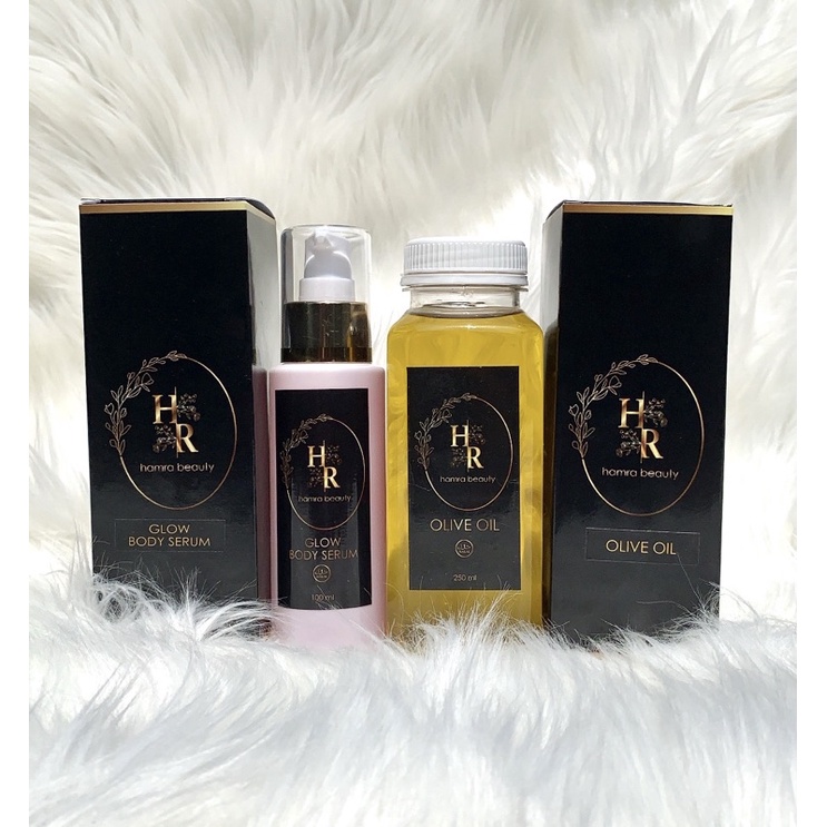 Jual [new logo] Paket double glowing (hamra olive oil & bodyglow serum ...