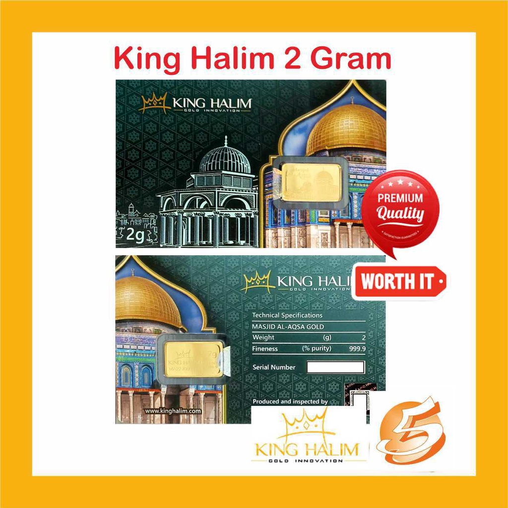 Jual Emas Logam Mulia King Halim 2 gram Certieye edisi Masjid Al Aqsa ...