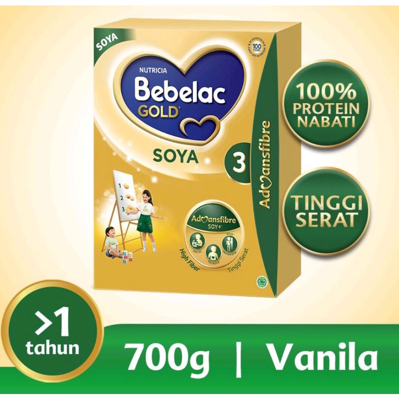 Jual Bebelac Gold Soya 3 Vanila 700gram | Shopee Indonesia