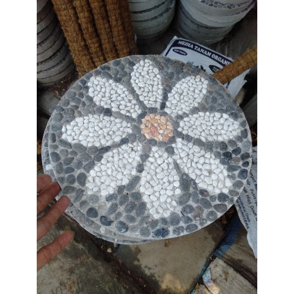 Jual Steping - batu pijakan steping motif bunga(khusus gosend) | Shopee ...