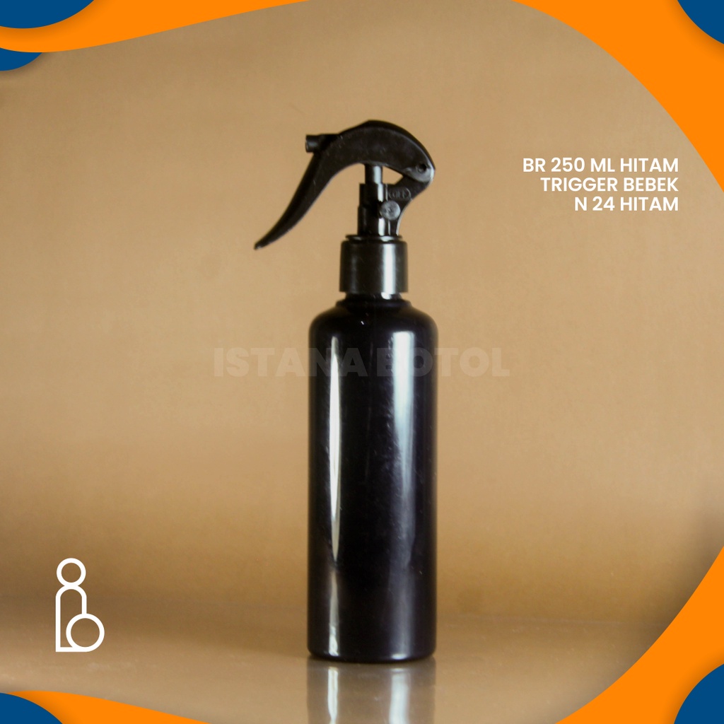 Jual BOTOL 250 ML HITAM SPRAY TRIGGER PET / BOTOL SPRAY 250ML HITAM TRIGGER SPRAYER | Shopee ...