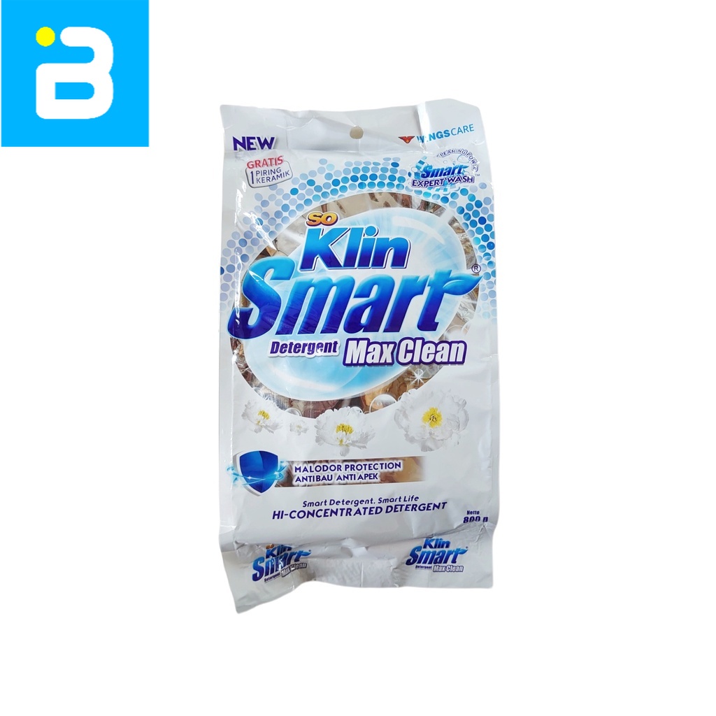 Jual So Klin Smart Detergent Max Clean 800 G | Shopee Indonesia