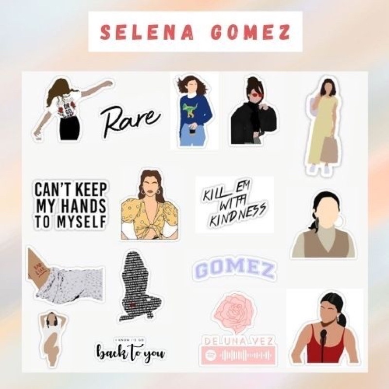 Jual SELENA GOMEZ stickers | aesthetic stickers selena gomez ( 16 pc ...