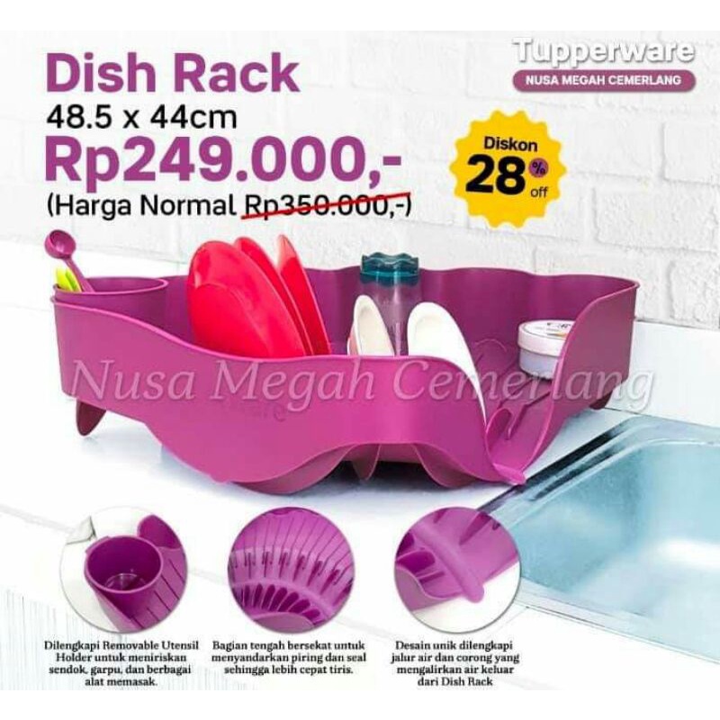 Jual Dish rack colander rak piring tupperware | Shopee Indonesia