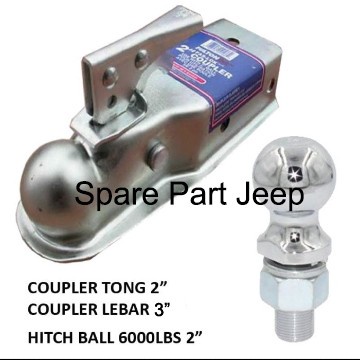 Jual Coupler Trailer Anhang Set Hitch Ball 2 Inch Bola Towing | Shopee ...