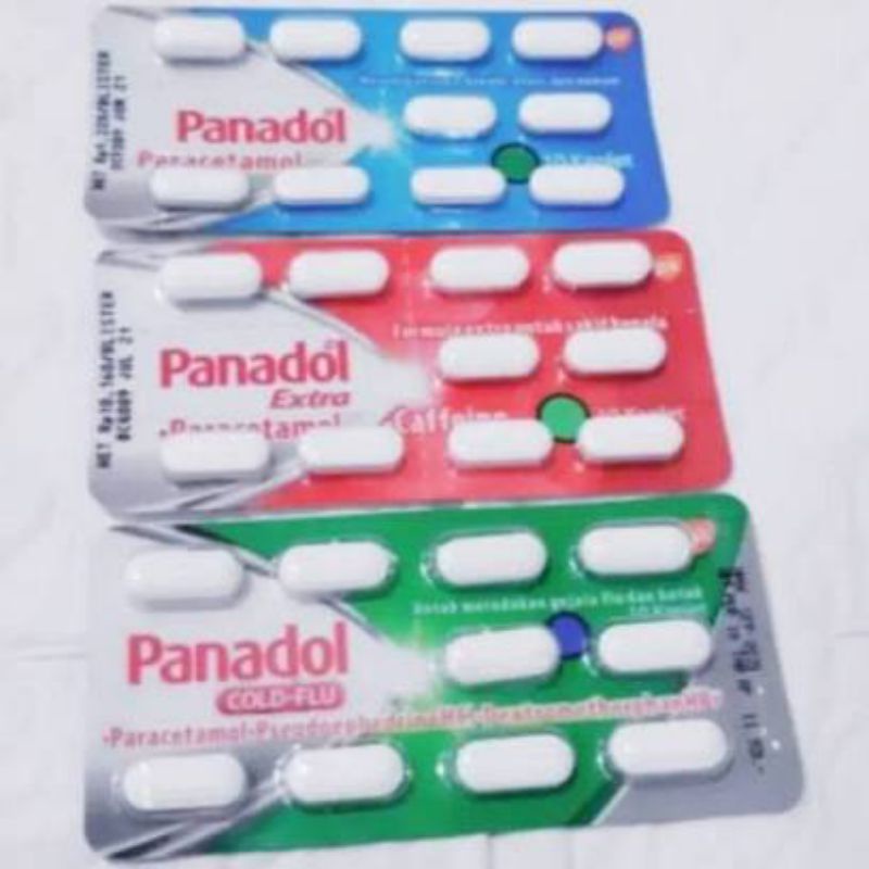 Jual Panadol Obat Paracetamol Biru Merah Hijau 500G 10 Kaplet | Shopee ...