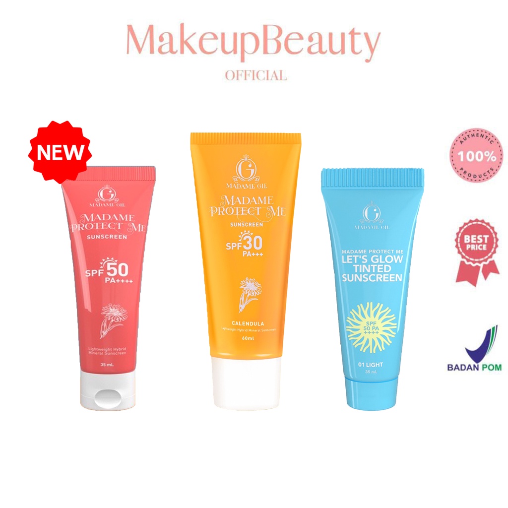 Jual MADAME GIE Madame Protect Me Sunscreen SPF 30 PA +++ 60g / SPF 50 ...
