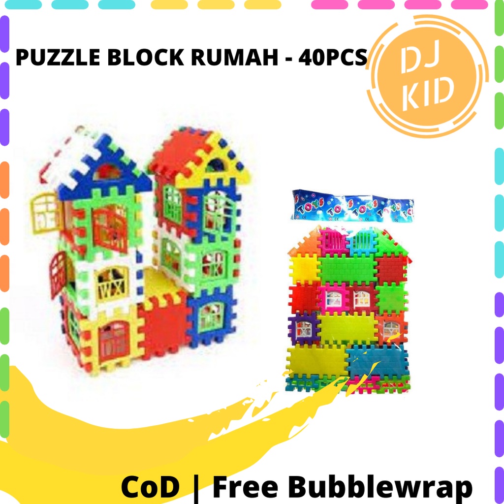 Jual PUZZLE LEGO MAINAN BALOK BLOCK BLOK SUSUN RUMAH EDUKASI ANAK ...