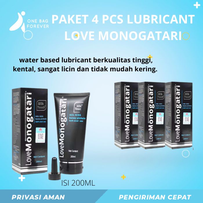Jual PAKET 4 PCS Lubricant Love Monogatari Premium Gel Pelumas Original ...
