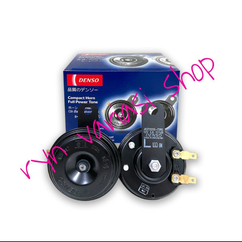 Jual Klakson disc denso 12 volt 1set isi 2pc klakson horn denso standar ...