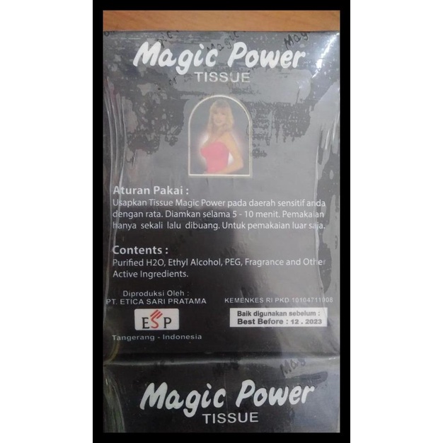 Jual Tissue Tisu Magic Power + Antiseptic Sachet 1 Kotak 100% Original ...