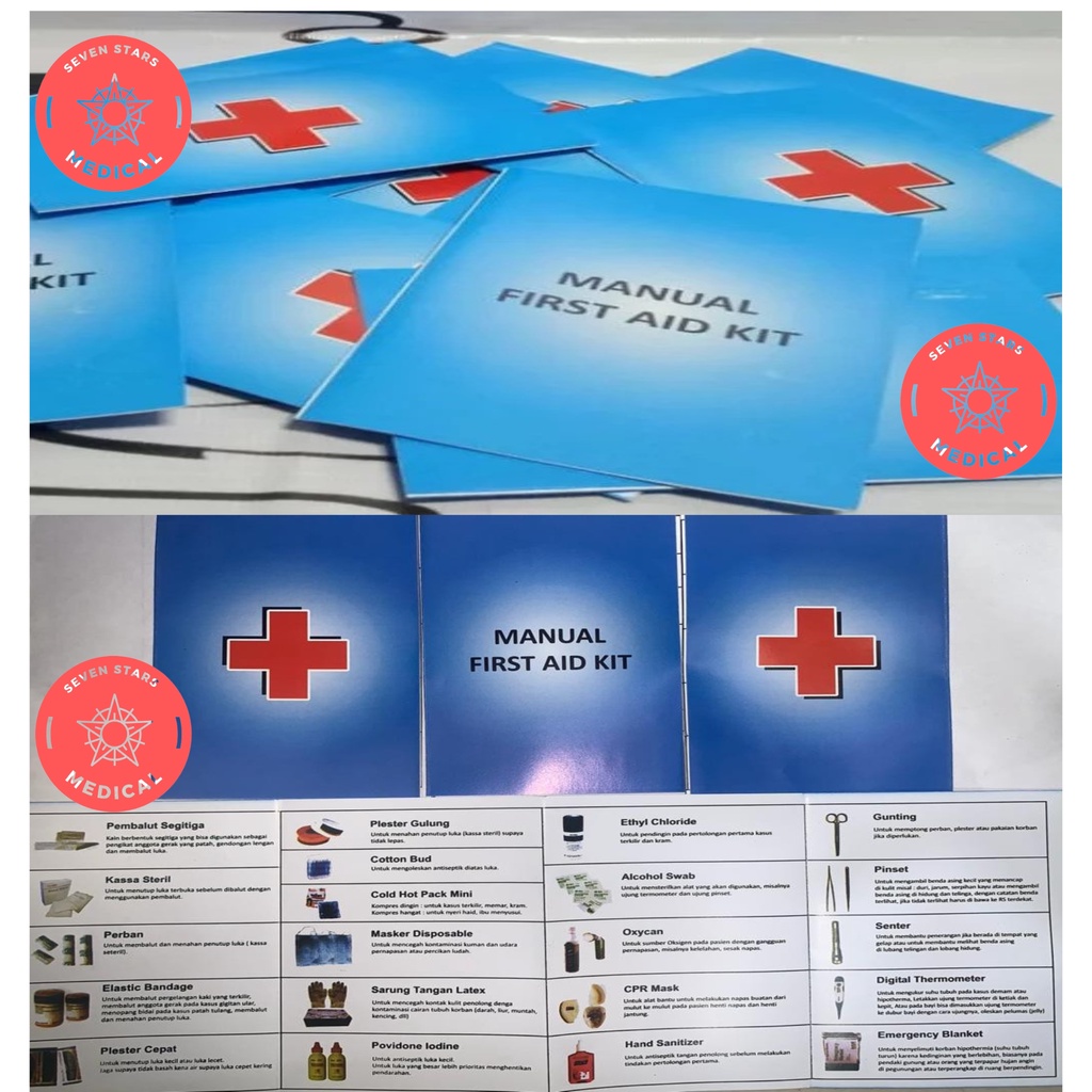 Jual FIRST AID KIT / BUKU ISI DAFTAR ISI KOTAK P3K MANUAL FIRST AID KIT | Shopee Indonesia