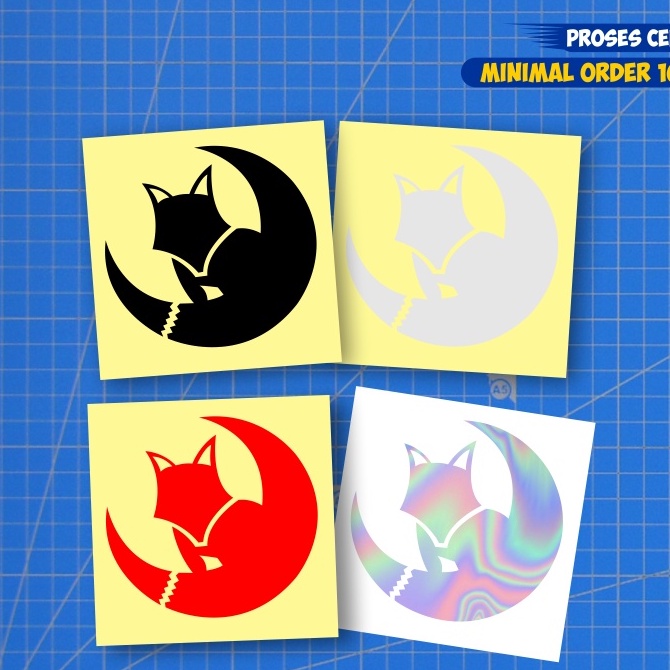 Jual Stiker Logo Whitefox Project Hologram, Cutting Sticker | Shopee ...