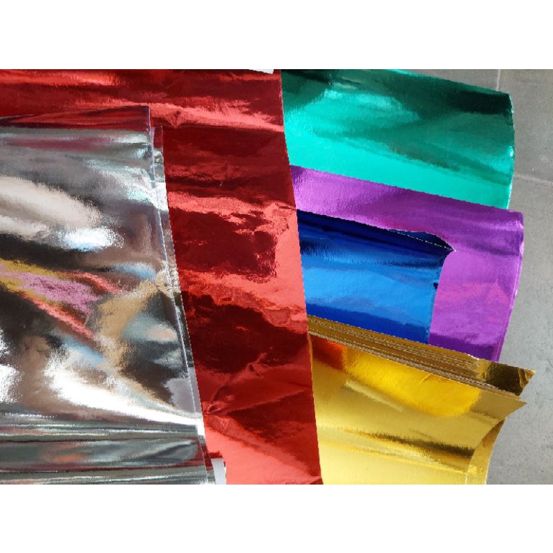 Jual (10 lembar) Kertas Sampul Marmer / Kertas Kado Metalik / Kertas ...