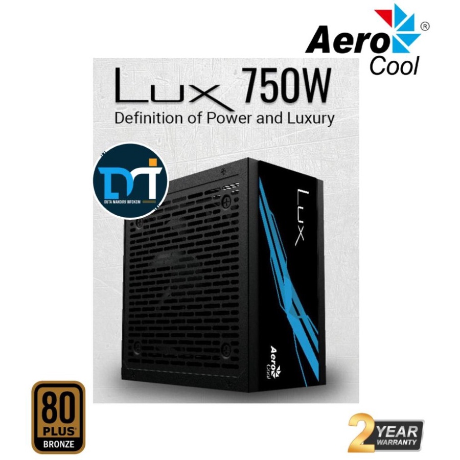 Jual Aerocool LUX 750W - 750Watt 80+ Plus Bronze Flat Cable Power ...