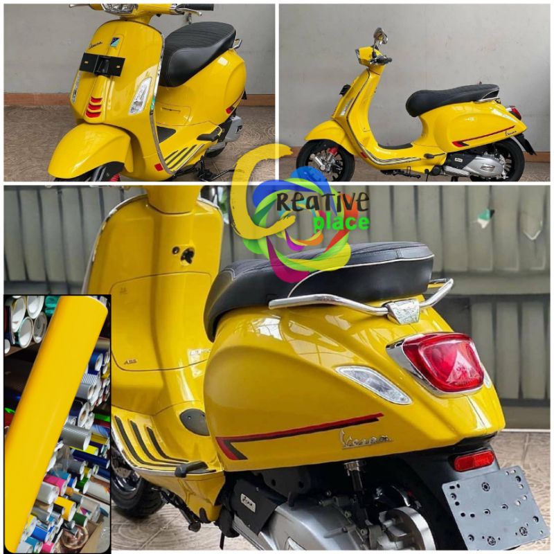 Jual STICKER SCOTLITE MOTOR WARNA KUNING GLOSSY | Shopee Indonesia