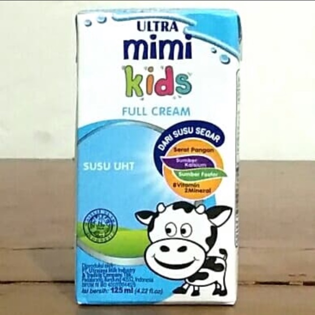 Jual Susu Ultra Milk Mimi Kids Kotak UHT Full Cream -125 ml (Kemasan Satuan) Indonesia|Shopee ...